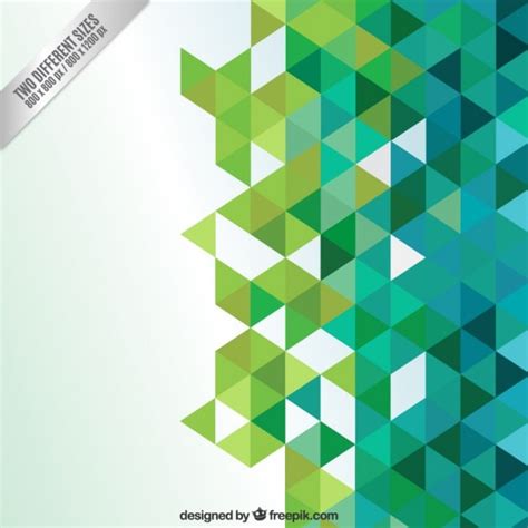 Free Vector Abstract Background With Green Triangles