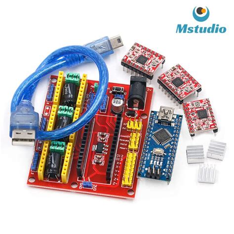 Комплект платы расширения для гравировки 3d принтера Контроллер Cnc Shield V4 плата Nano 30