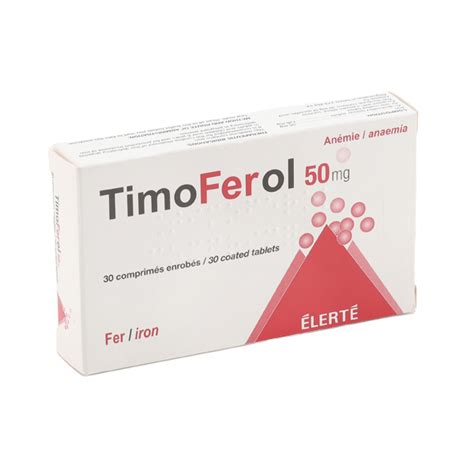 Timoferol 50 Mg Comprimés Médicament Anémie Manque De Fer