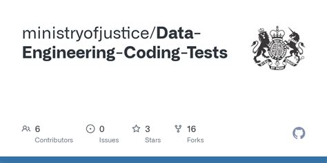 GitHub Ministryofjustice Data Engineering Coding Tests