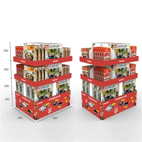 Custom Market Stall Display Retail Paper Display Racks Promotion Free
