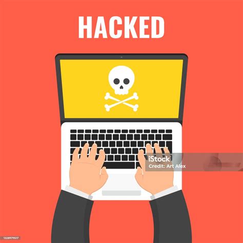 Data Theft Hacker Breaks Into Computer Cyber Attacker Trying To Hack