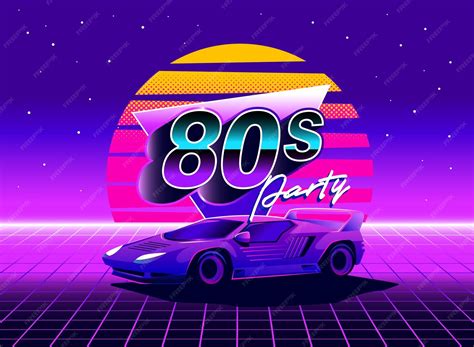 Premium Vector Retro 80s Scifi Futuristic Style Background Vector Retro Futuristic Synth Wave