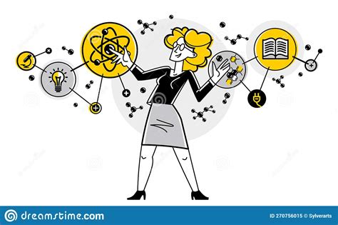 Scientist Discovering Science Theory And Making Experiments Vector