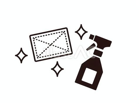 雑巾と拭き掃除のクリーナー モノクロイラスト No 24638498｜無料イラスト・フリー素材なら「イラストac」