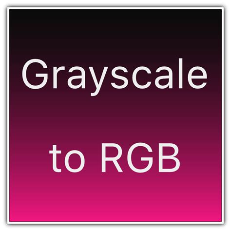 Github Walterrowegrayscale To Rgb Convert Grayscale Profile Images