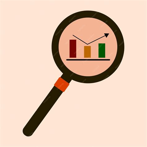 Premium Vector Growing Chart Through Magnifying Glass Icon