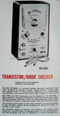 Transistor Diode Checker WC A Equipment RCA RCA Victor Co Radiomuseum Org