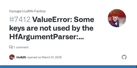 Valueerror Some Keys Are Not Used By The Hfargumentparser Trainmm