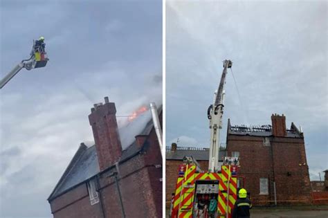 Dramatic Footage As Firefighters Tackle Blaze At Derelict Listed Building