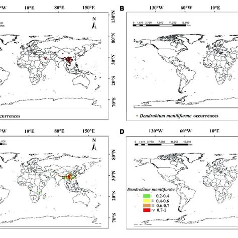 Global Sample Occurrence Records And Suitable Habitat Areas Of