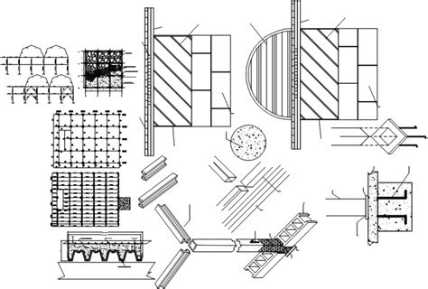 Foundation Plan Roof And Constructive Structure Drawing Details Dwg File Cadbull