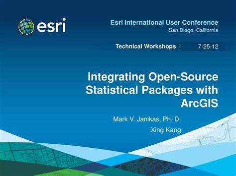 Ppt Integrating Open Source Statistical Packages With Arcgis Powerpoint Presentation Id1095196