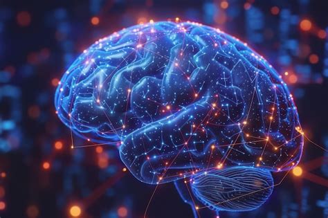 Premium Photo A Human Brain With Interconnected Circuits And Glowing Lines