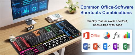 Canjoy Excel Cheat Sheet Desk Pad 118x98 Small