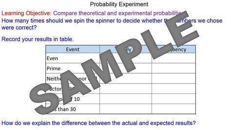 Probability Experiment Mr