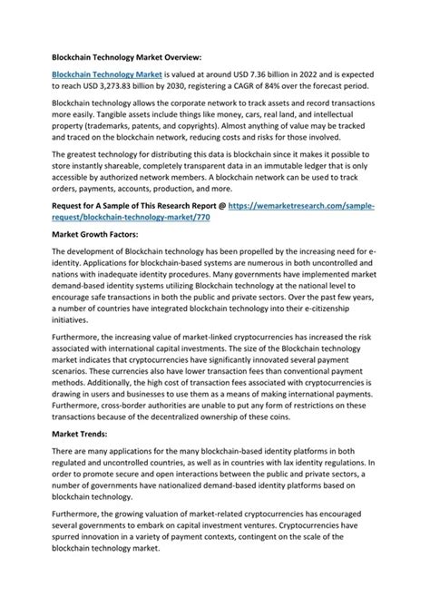 Ppt Blockchain Technology Market Overview Powerpoint Presentation