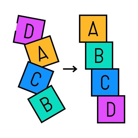 Clasificación Algoritmo Icono Color Ilustración 49829064 Vector En Vecteezy