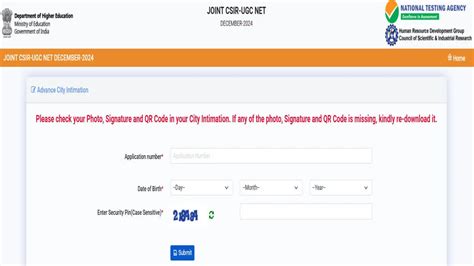 CSIR NET City Intimation Slip Out Download PDF At Csirnet Nta Ac In