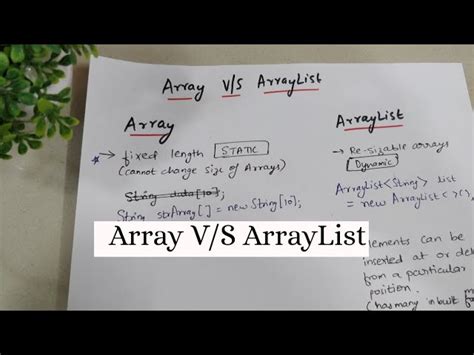 What Is The Difference Between Array And Arraylist
