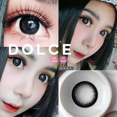 Doice Gray บิ๊กอายส์ตาโตตัดขอบแบ๊วเทาเข้ม ตาหวานกลม14 5 Th