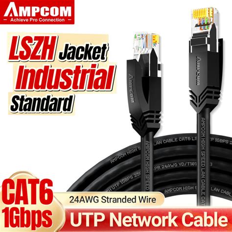 Ampcom Cat6 Patch Cable Oxygen Free Copper Lan Cable 24awg Utp Cat6 Rj45 Network Cable Patch