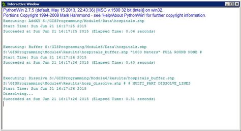 there and back with gis gisprogramming module 6 geoprocessing with