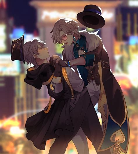 Trailblazer Caelus And Aventurine Honkai And More Drawn By J Bge Danbooru