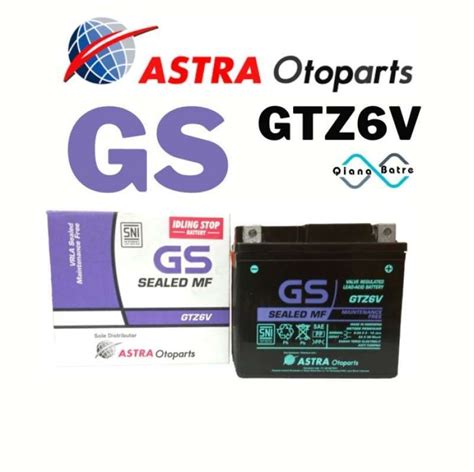 Promo Aki Motor Hondayamaha Vario 125 Cc Gs Astra Gtz6v Original Aki