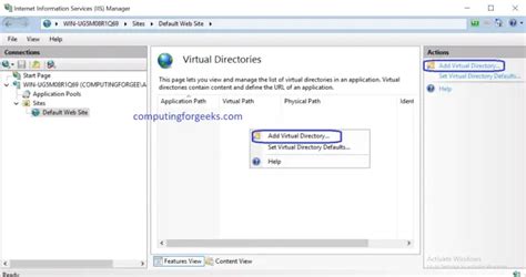 Configure Virtual Directory On Windows Iis Server 2019 Computingforgeeks