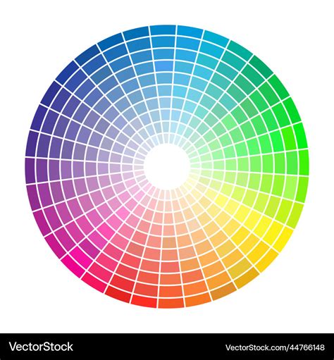 Color Wheel With All Colors And Gradients Vector Image