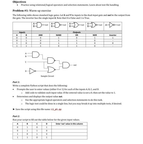 Objectives Practice Using Relationallogical