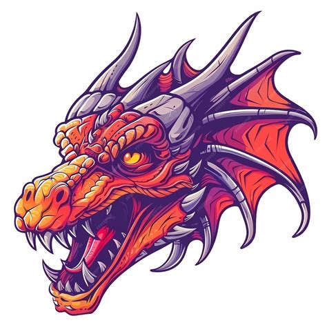 Dragon Head Illustration Icon Cartoon Graphics Premium Ai Generated Image
