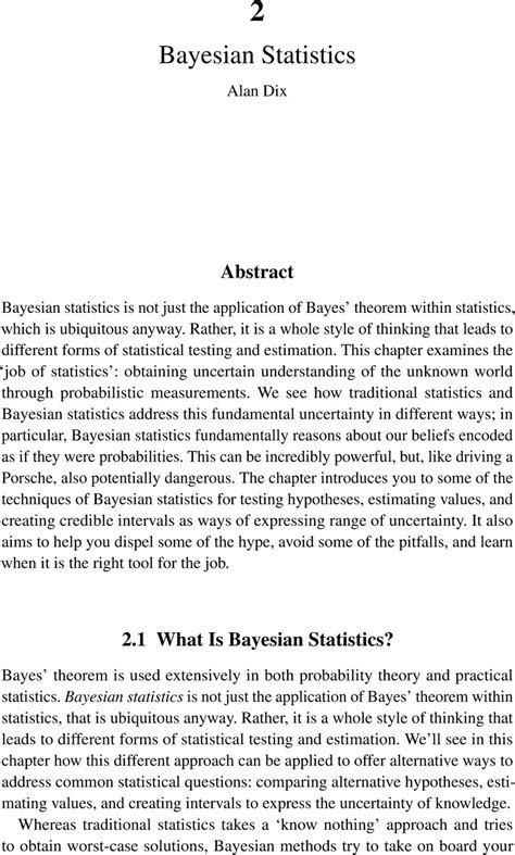 Bayesian Statistics Chapter Bayesian Methods For Interaction And Design