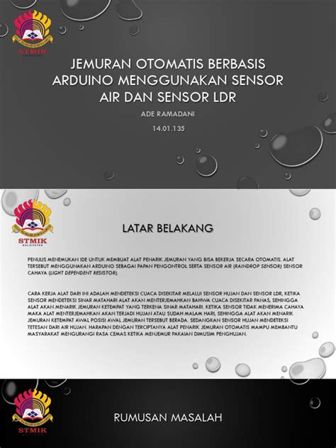 Jemuran Otomatis Berbasis Arduino Menggunakan Sensor1 Pdf