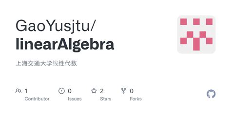 Github Gaoyusjtu Linearalgebra
