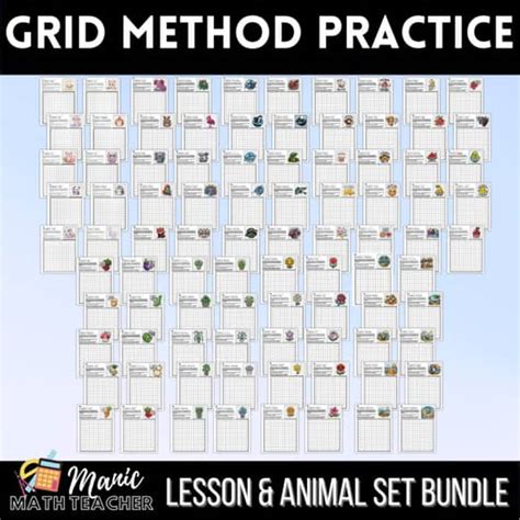 Grid Method Scale Factor Project Lesson Instructions And Complete Set Bundle