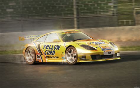 Yellow Dunlop Race Car Hd Wallpaper Speed And Style In Action