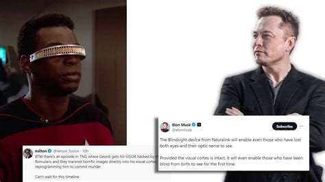 Musk Claims Neuralinks Breakthrough Blindsight Device Will Soon