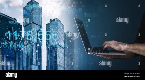 Business Analysis Platform Banner Background Man And Laptop On