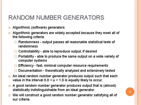 Random Number Generators 1 Modeling And Simulation Cs