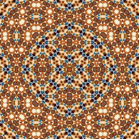 Premium Photo Seamless Pattern Square Mandala Kaleidoscope
