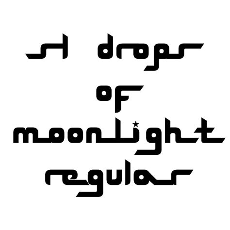 Sl Drops Of Moonlight Regular Free Fonts On
