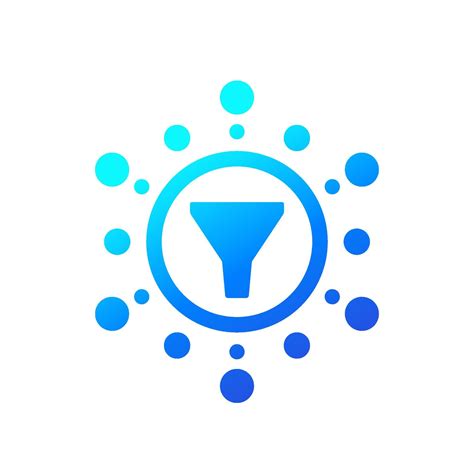 Data Filtering Icon With Funnel 10702756 Vector Art At Vecteezy