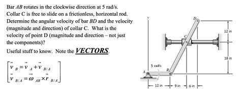 Solved D Bar AB Rotates In The Clockwise Direction At Chegg