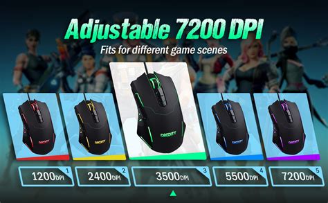 Dacoity Wired Gaming Mouse Pc Gaming Mice Gamer Mouse Rgb