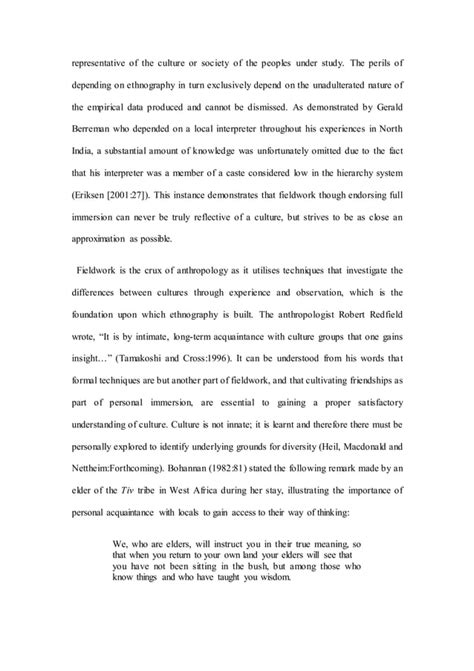 A Comparative Analysis Of Fieldwork And Ethnography In Anthropology Pdf