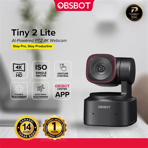 Promo Obsbot Tiny 2 Lite Ai Powered Ptz 4k Webcam Cicil 0 3x Jakarta Pusat Obsbot Official