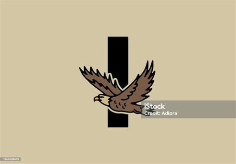 초기 문자 디자인으로 비행 독수리의 라인 아트 일러스트 갈고리 발톱에 대한 스톡 벡터 아트 및 기타 이미지 갈고리 발톱 검은색 권위 Istock