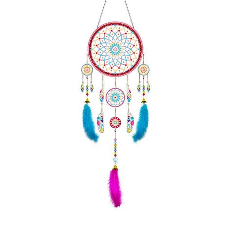 Badu Bg Ръчно изработена диамантена мозайка Ловец на сънища Направи си сам Уникални вятърни